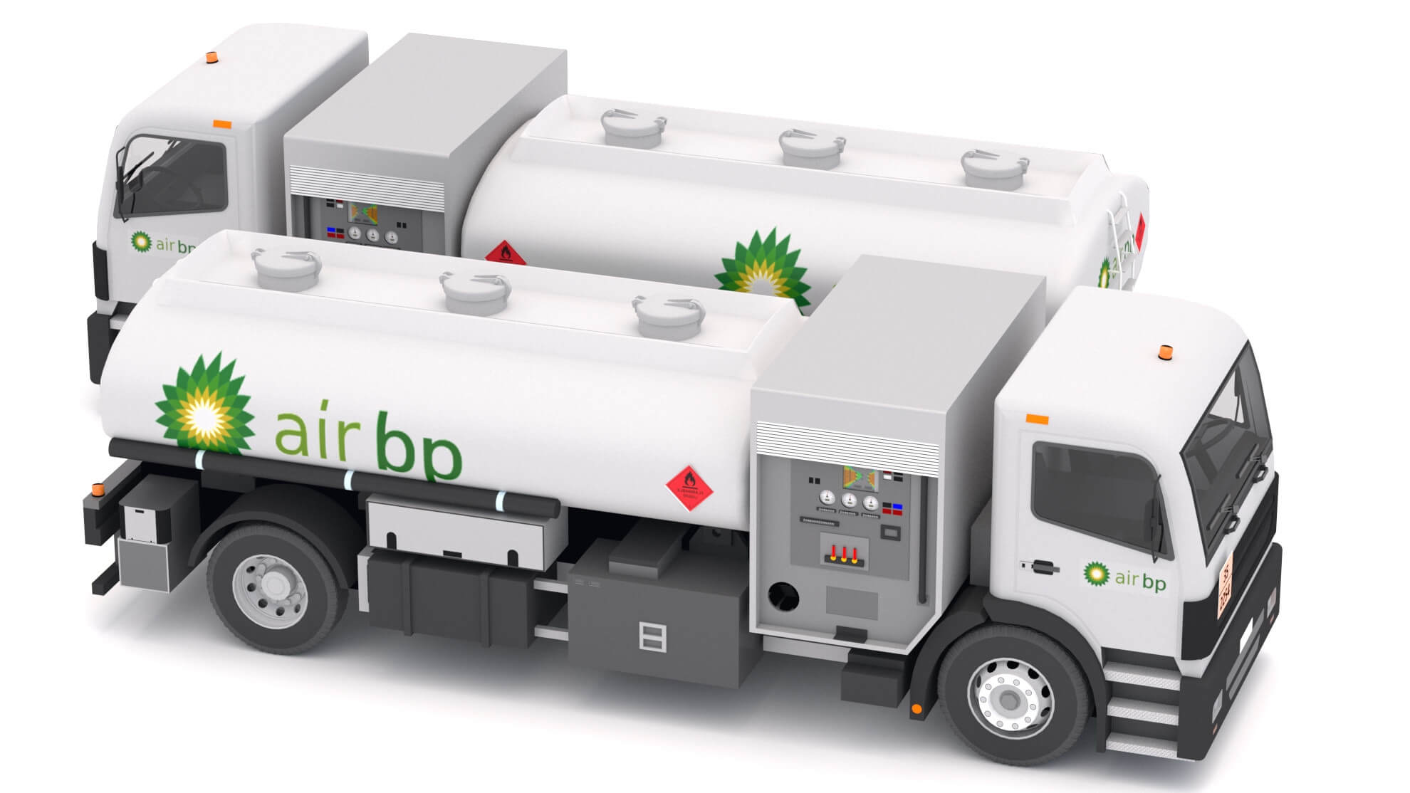 Fueler Aircraft BP Truck - 3D Model by ALPHA3DST
