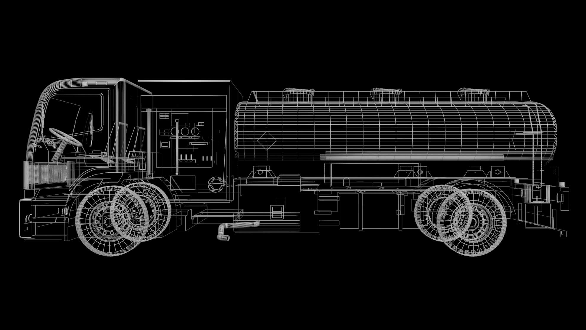 Fueler Aircraft BP Truck - 3D Model by ALPHA3DST