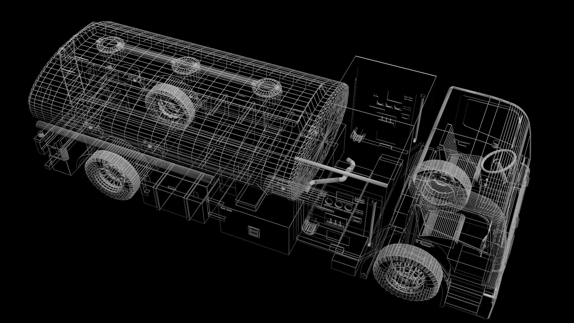 Fueler Aircraft BP Truck - 3D Model by ALPHA3DST