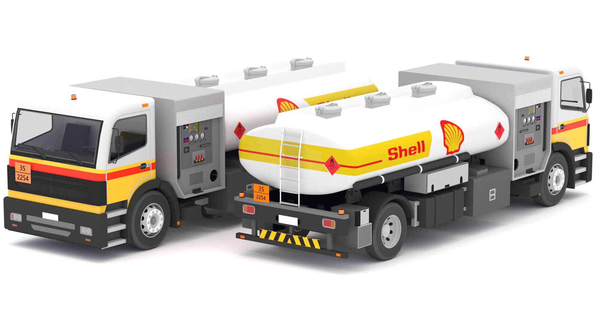 Fueler Aircraft Shell Truck - 3D Model by ALPHA3DST