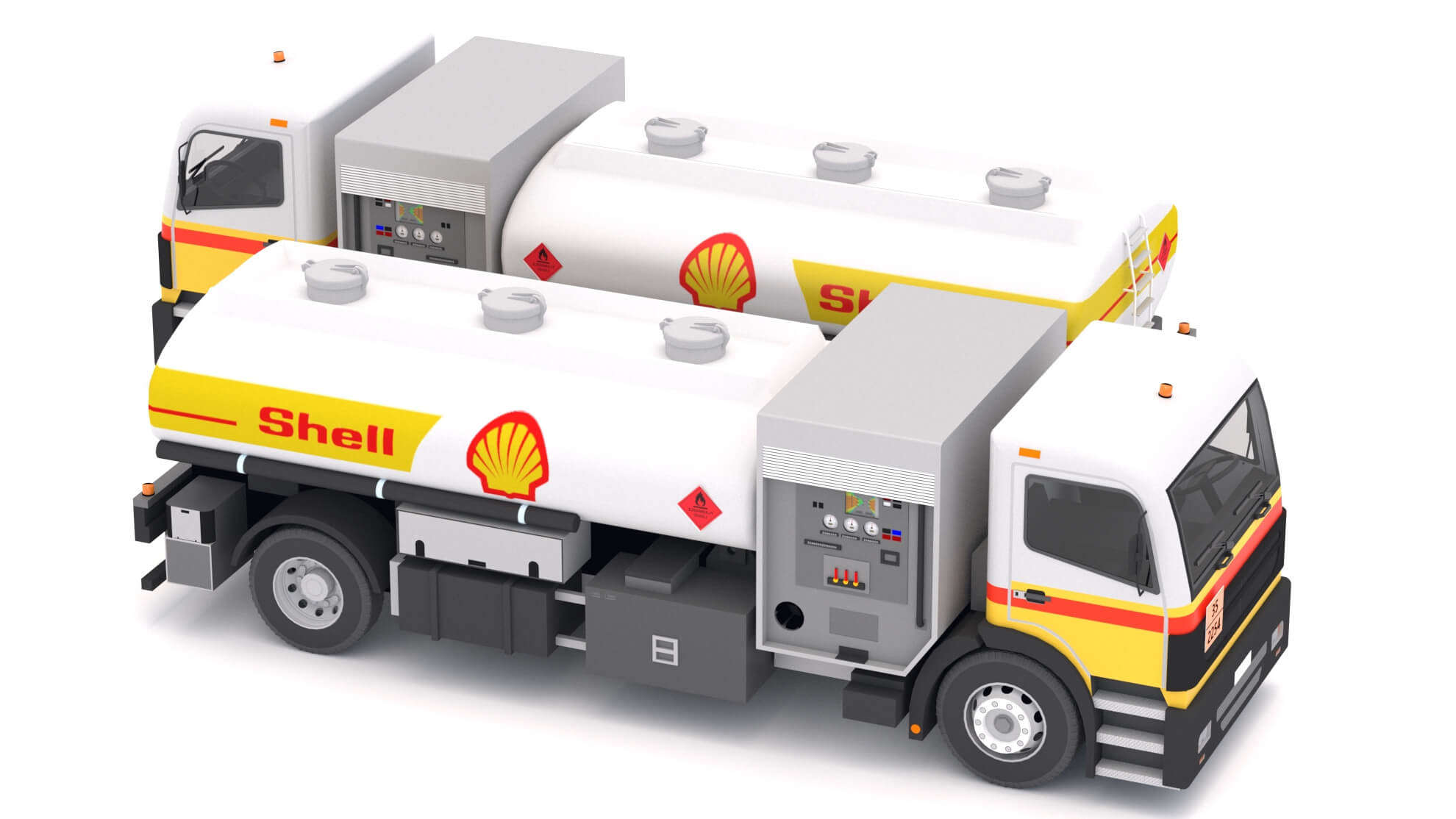 Fueler Aircraft Shell Truck - 3D Model by ALPHA3DST