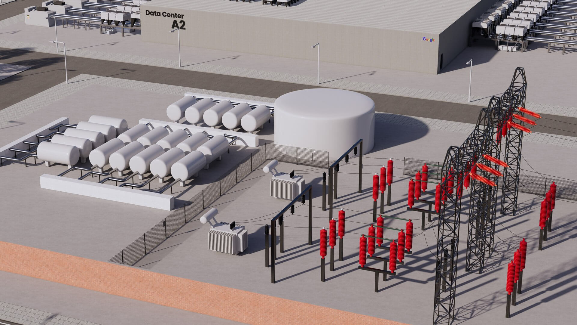 Google Data Center Building With Interior - 3D Model by ALPHA3DST