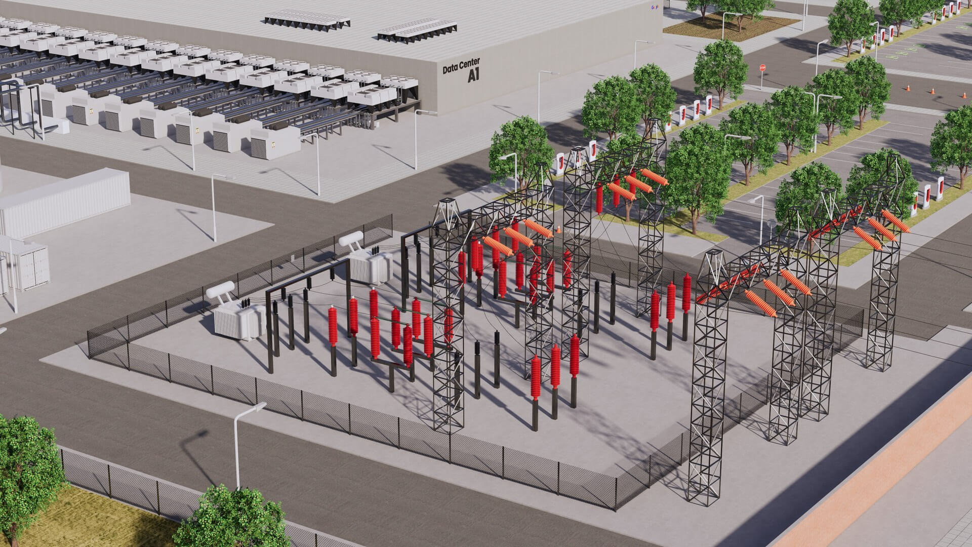 Google Data Center Building With Interior - 3D Model by ALPHA3DST