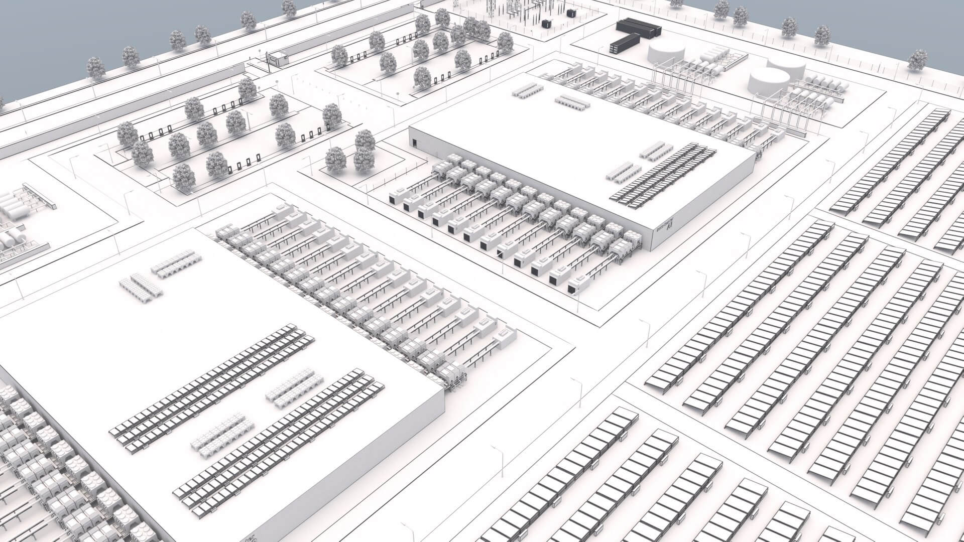 Google Data Center Building With Interior - 3D Model by ALPHA3DST