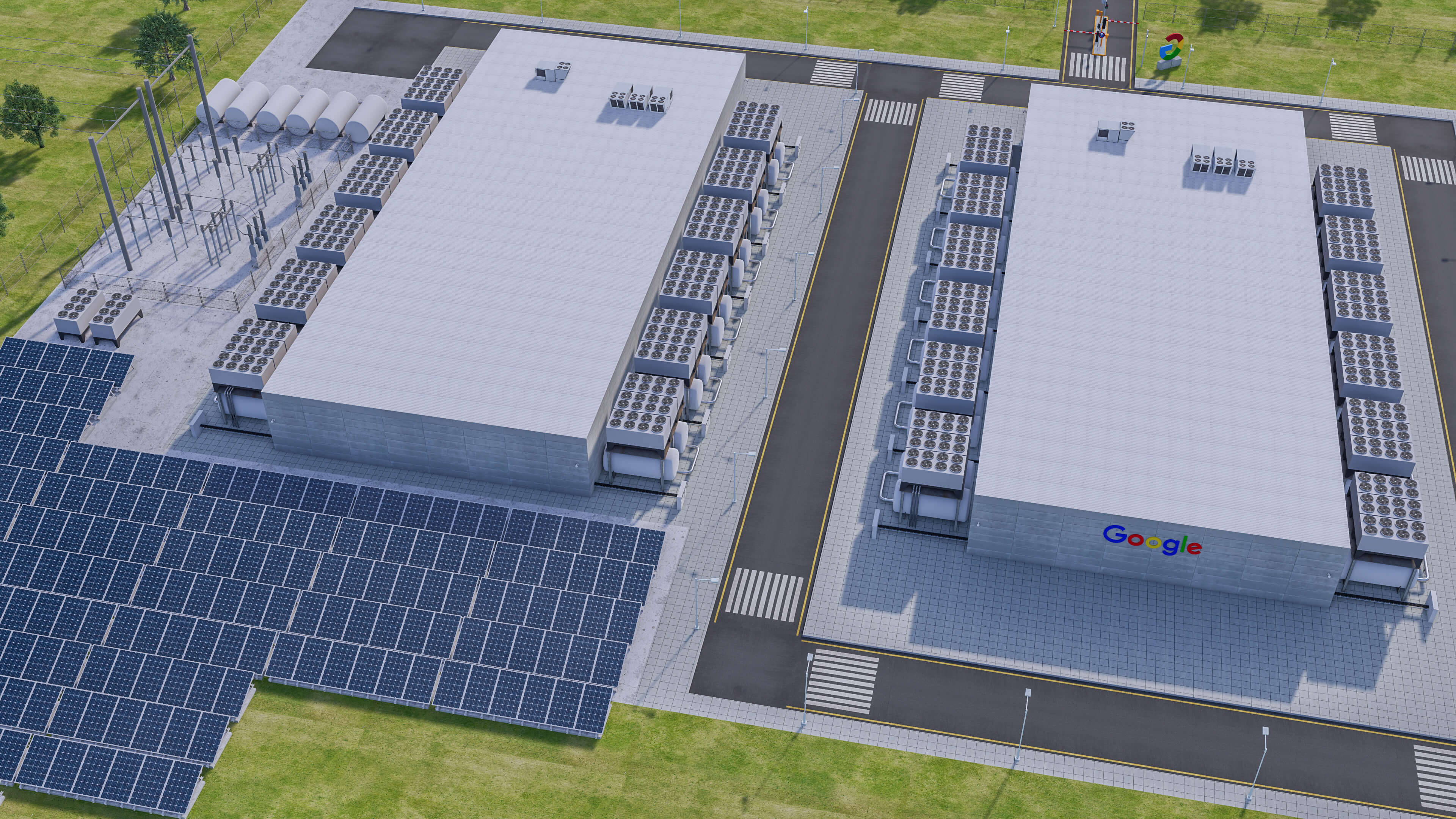 Google Data Center Building - 3D Model by ALPHA3DST