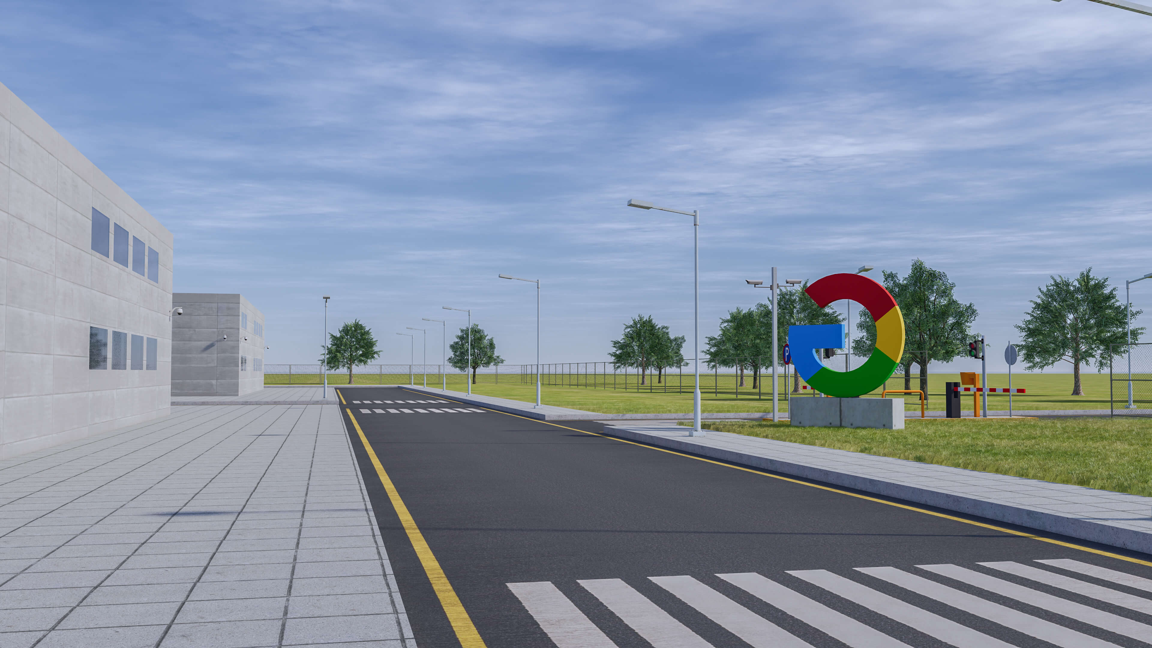 Google Data Center Building - 3D Model by ALPHA3DST