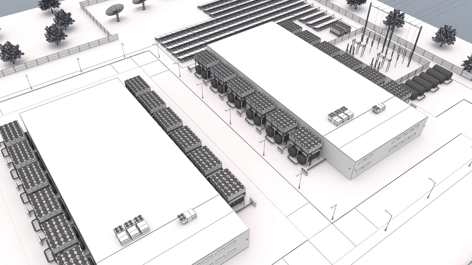 Google Data Center Building - 3D Model by ALPHA3DST