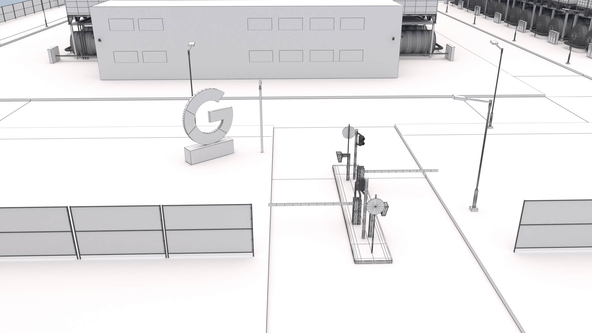 Google Data Center Building - 3D Model by ALPHA3DST