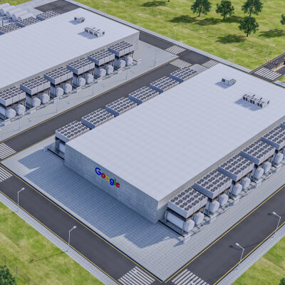 Google Data Center Building - 3D Model by ALPHA3DST