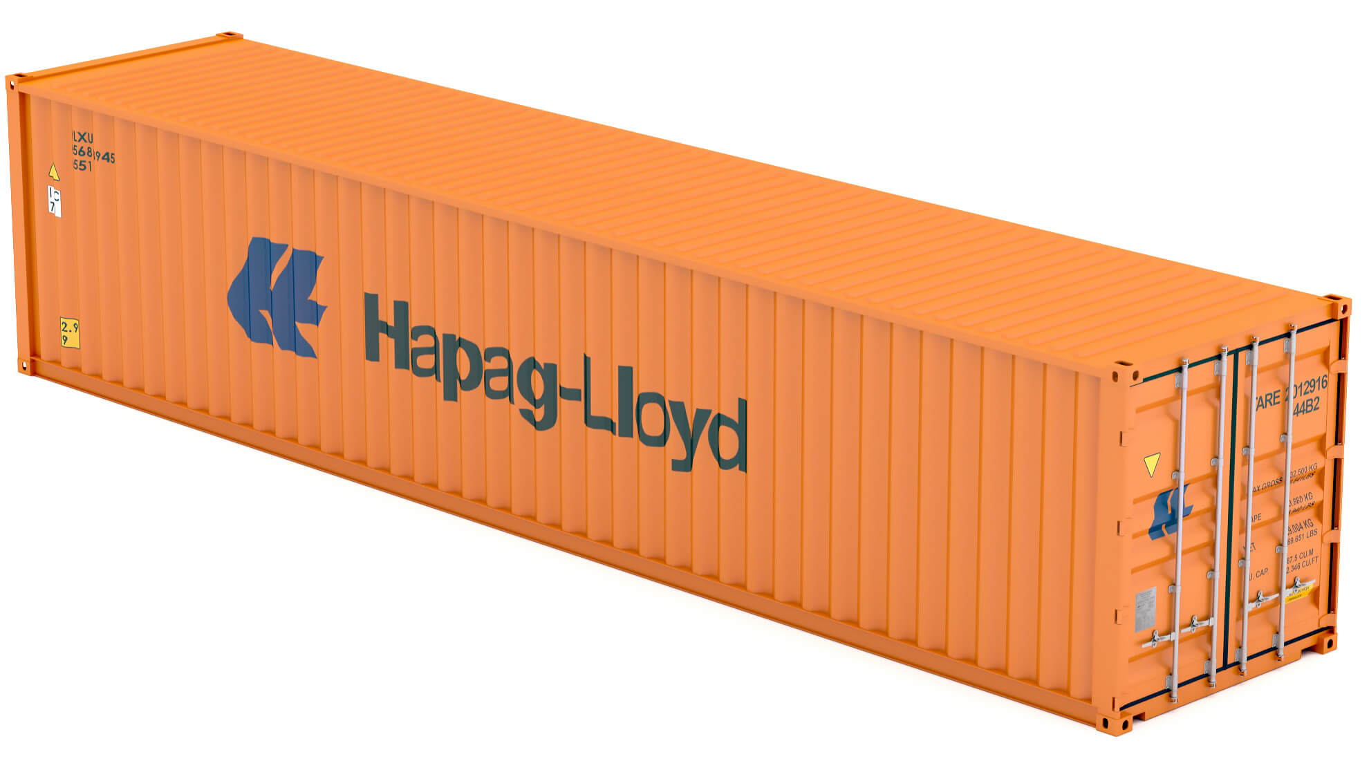 Hapag Lloyd Shipping Container - 3D Model by ALPHA3DST