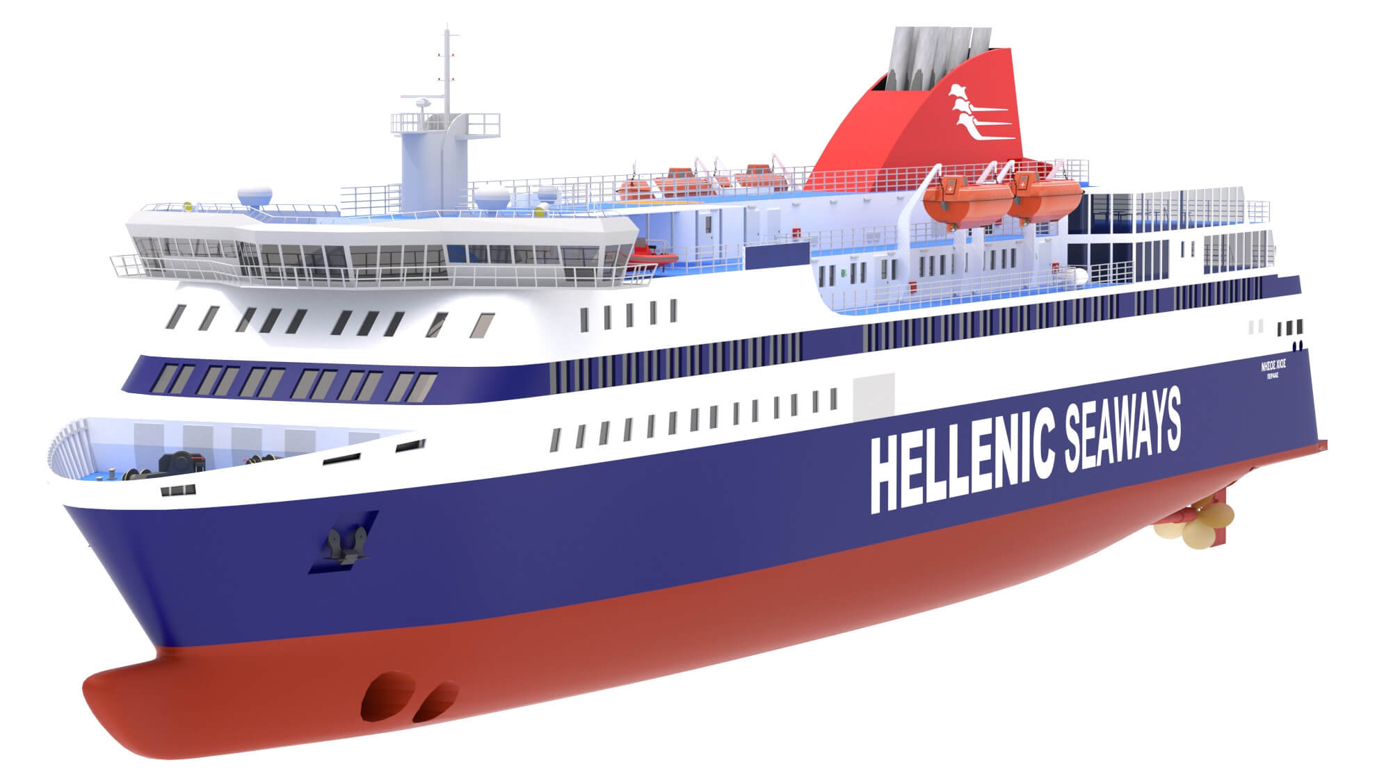 Hellenic Seaways Nissos Chios Ship - 3D Model by ALPHA3DST