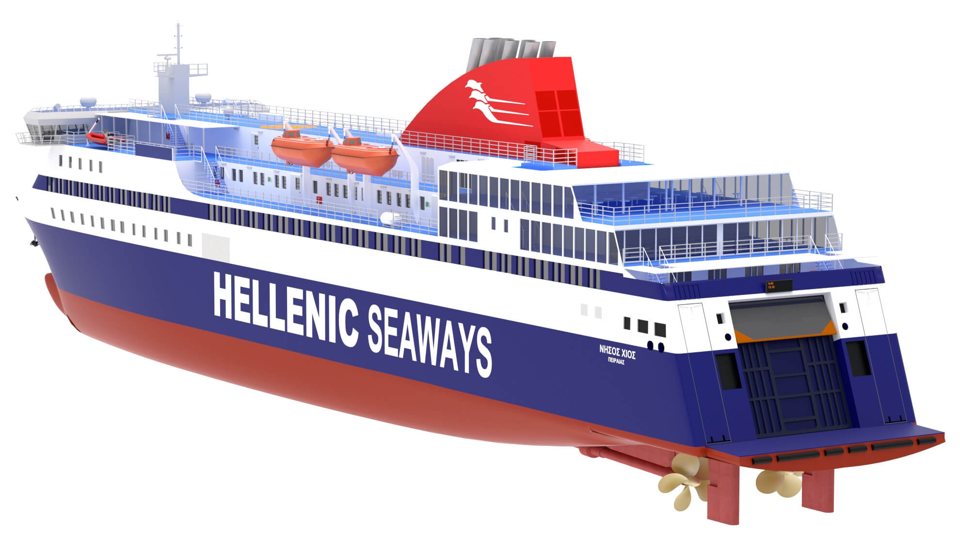 Hellenic Seaways Nissos Chios Ship - 3D Model by ALPHA3DST