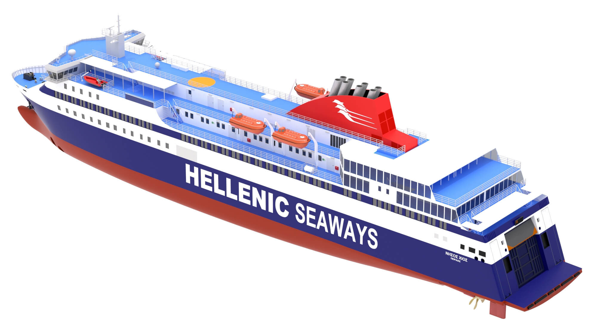 Hellenic Seaways Nissos Chios Ship - 3D Model by ALPHA3DST