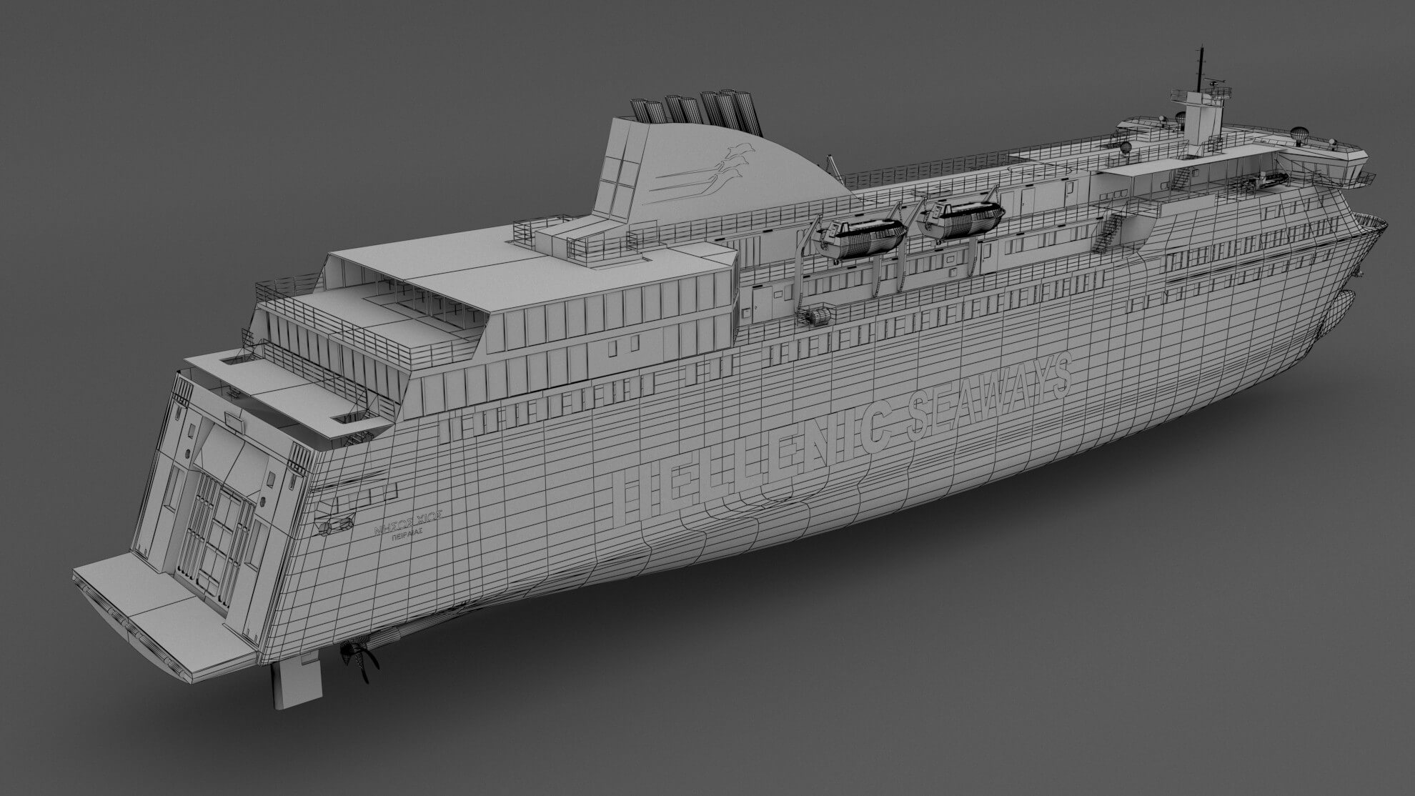 Hellenic Seaways Nissos Chios Ship - 3D Model by ALPHA3DST