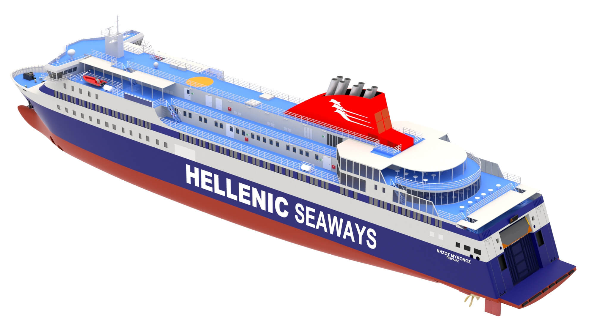 Hellenic Seaways Nissos Mykonos Ship - 3D Model by ALPHA3DST