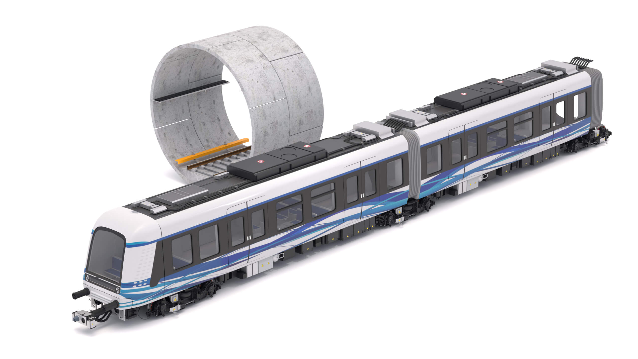 Hitachi Rail Driverless Metro Thessaloniki With Tunnel - 3D Model by ...