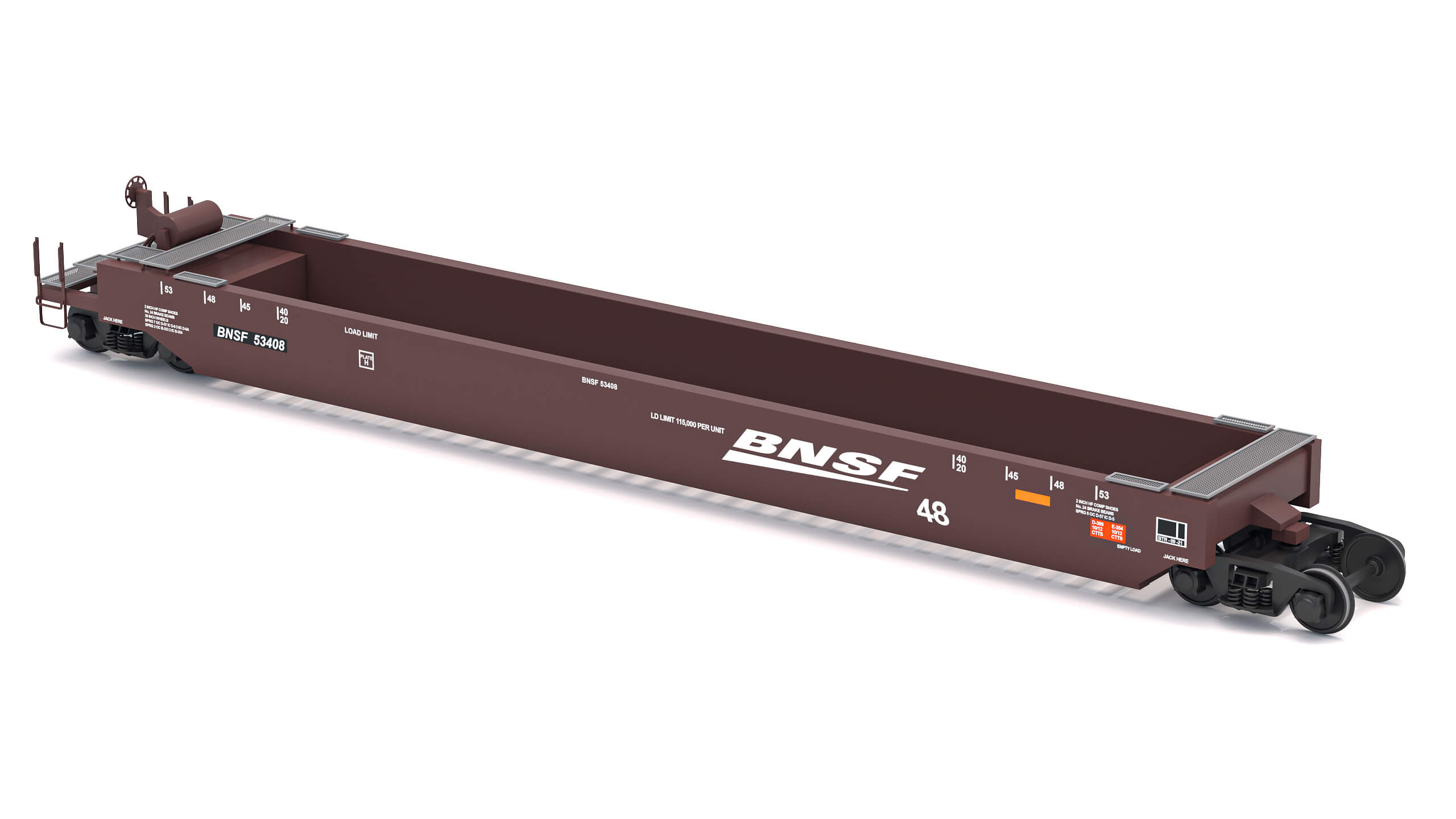 Husky Stack Railcar Bnsf - 3D Model by ALPHA3DST