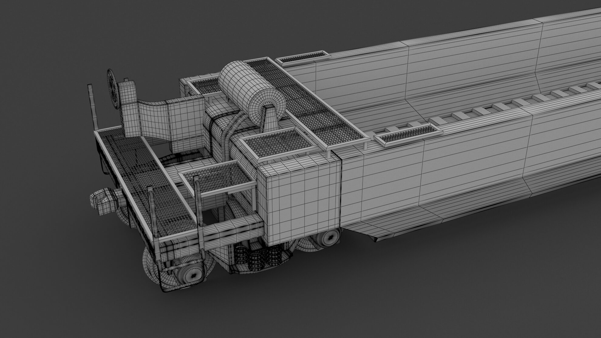 Husky Stack Railcar Bnsf - 3D Model by ALPHA3DST