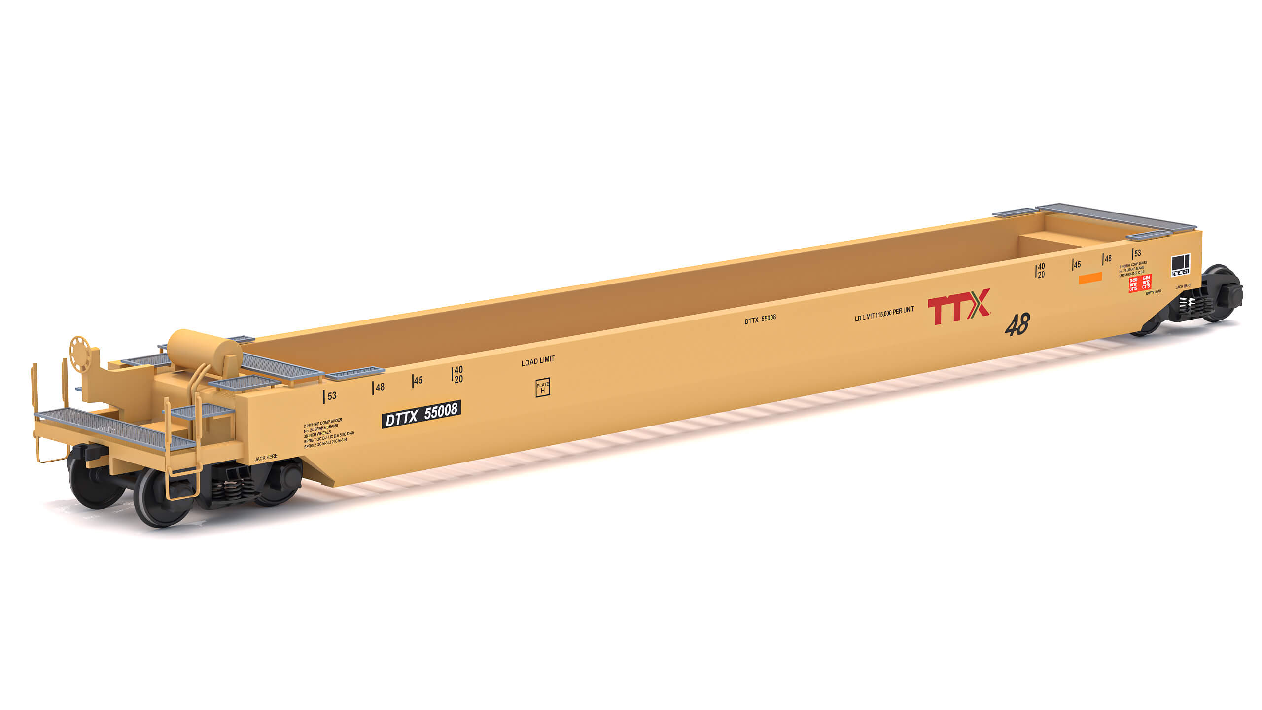 Husky Stack Railcar TTx - 3D Model by ALPHA3DST