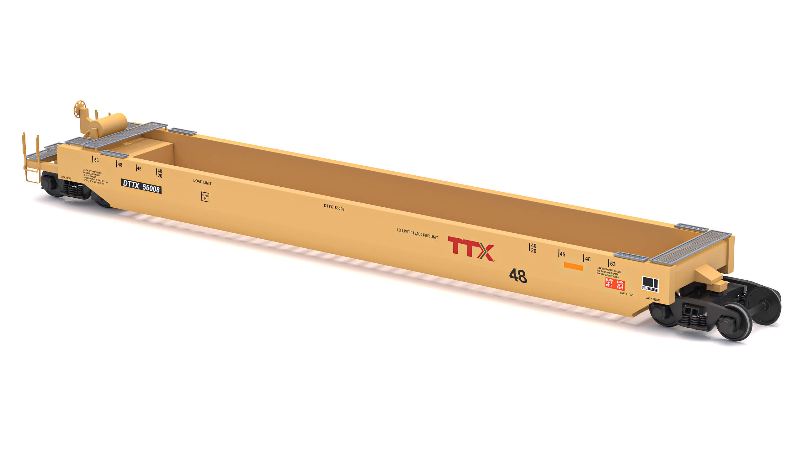 Husky Stack Railcar TTx - 3D Model by ALPHA3DST