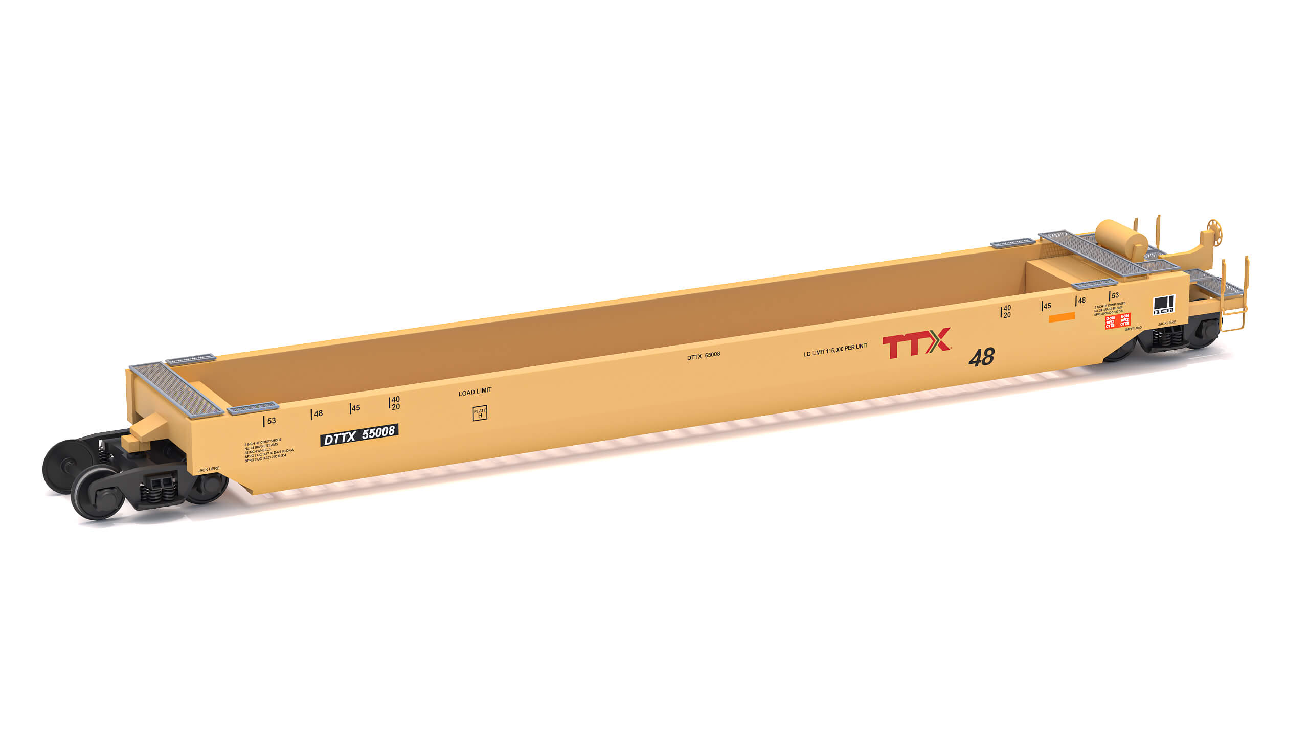 Husky Stack Railcar TTx - 3D Model by ALPHA3DST