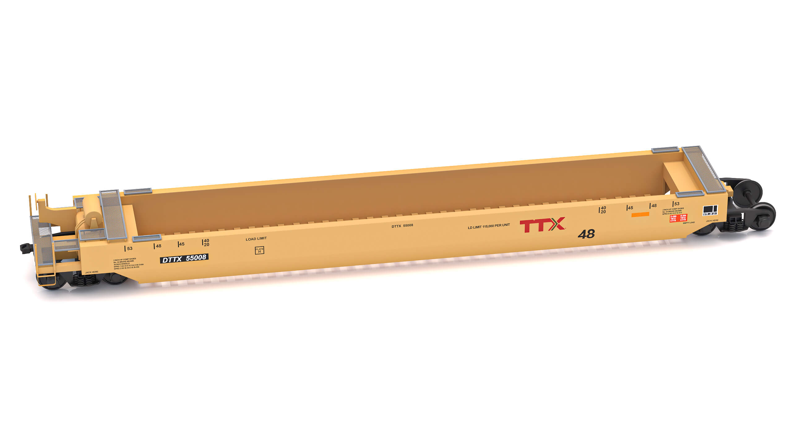 Husky Stack Railcar TTx - 3D Model by ALPHA3DST