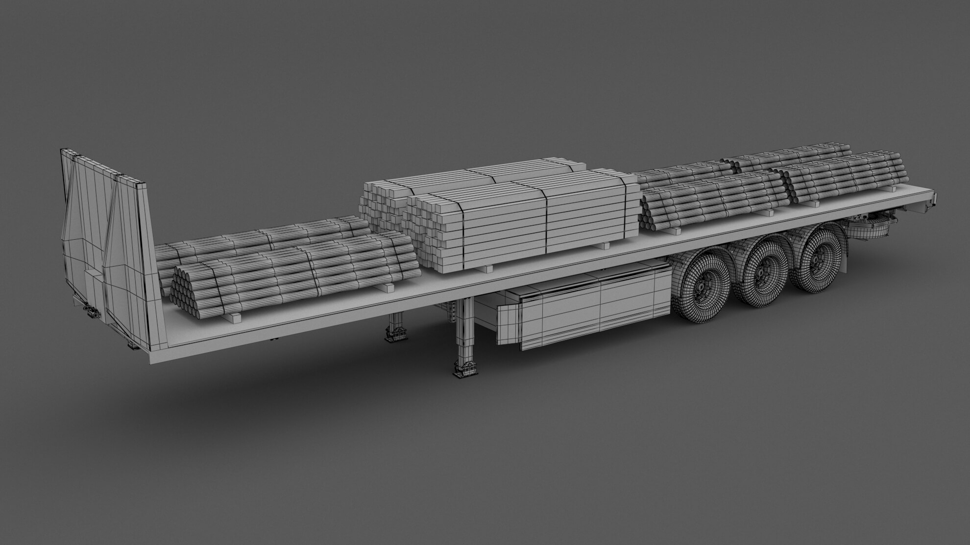 Industrial Trailer 02 - 3D Model by ALPHA3DST