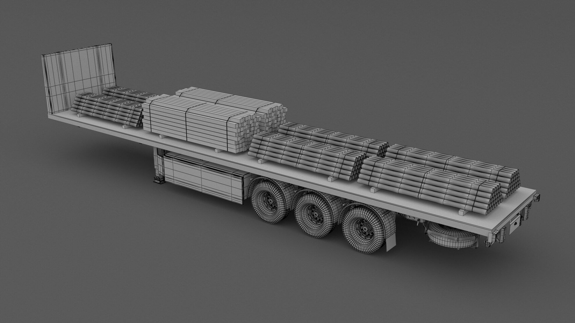 Industrial Trailer 02 - 3D Model by ALPHA3DST