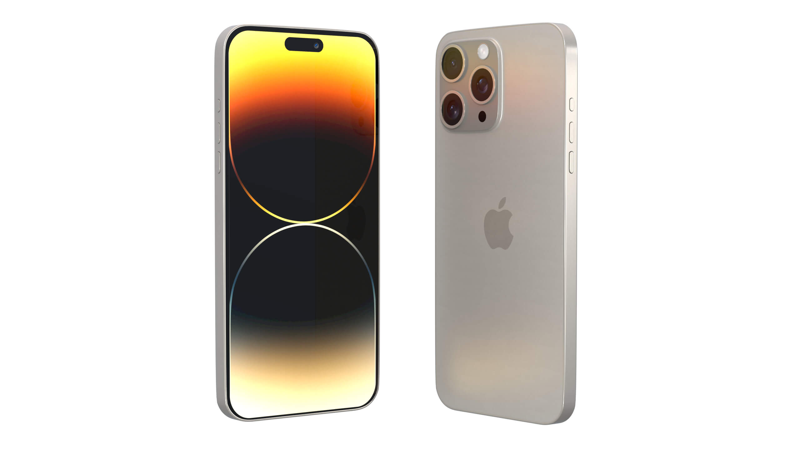 iPhone 14 Pro Max Starlight - 3D Model by ALPHA3DST
