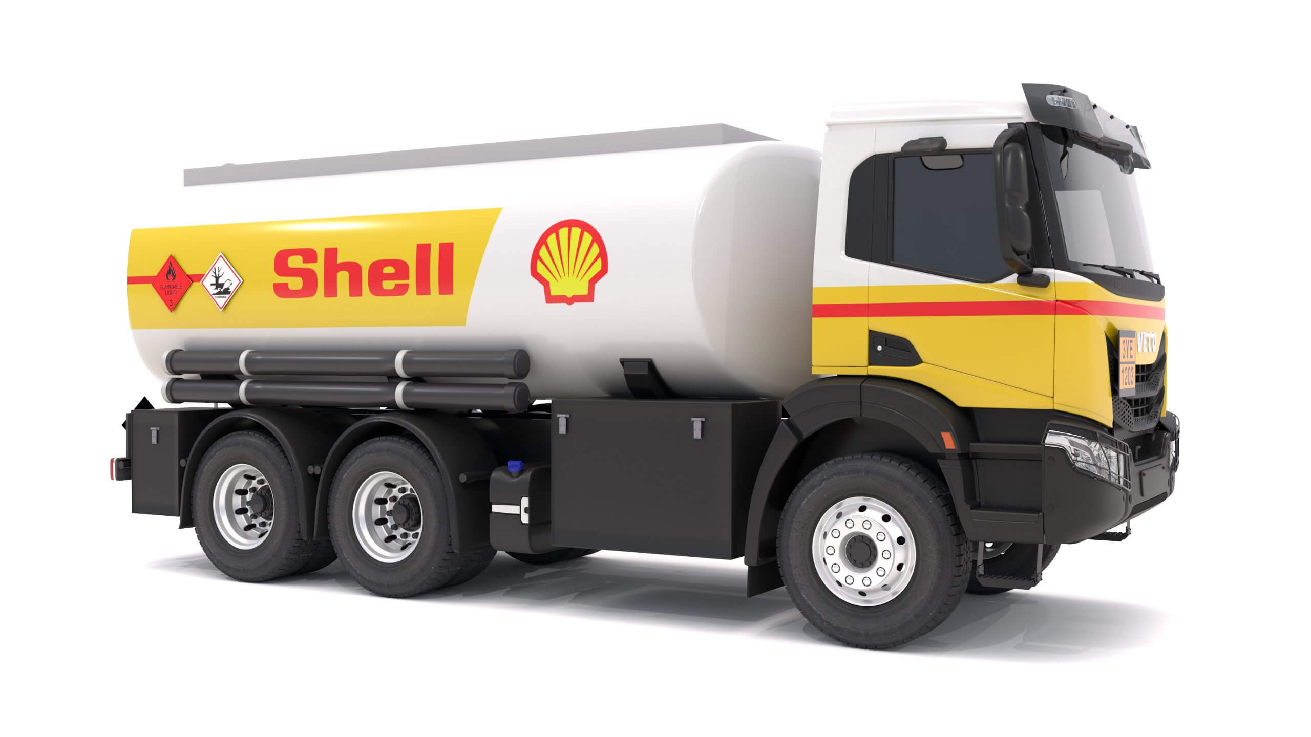 Iveco T-Way 2021 Shell Fuel Tanker 3D Model by ALPHA3DST