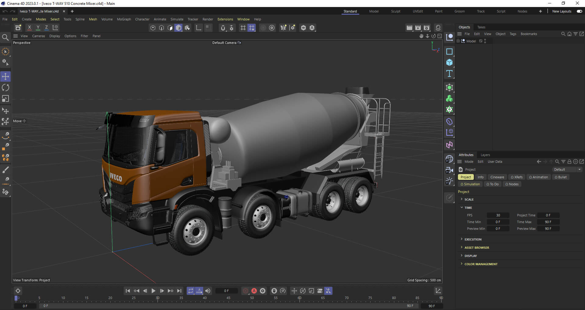 Iveco T-Way 510 Concrete Mixer 3D Model by ALPHA3DST