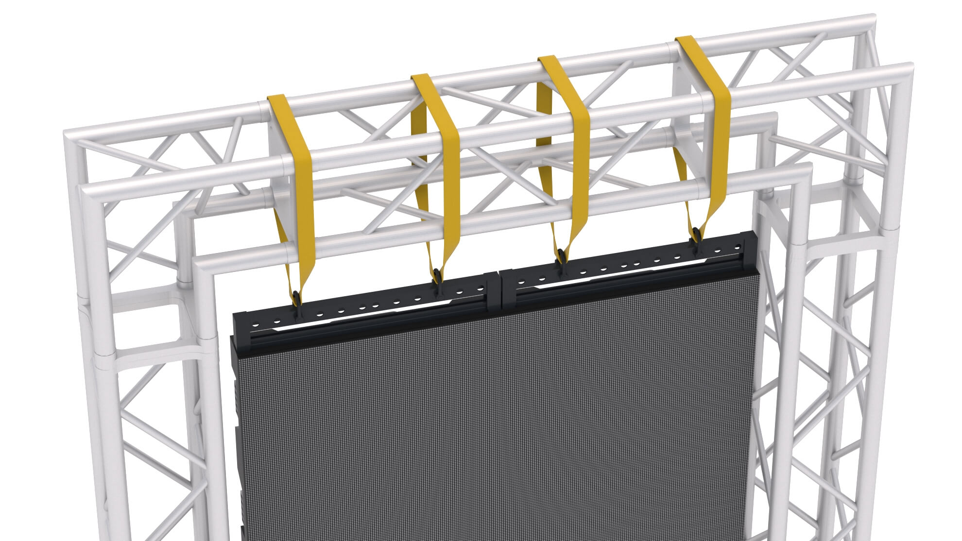 LED Screen Display Panel Monitor and Truss - 3D Model by ALPHA3DST