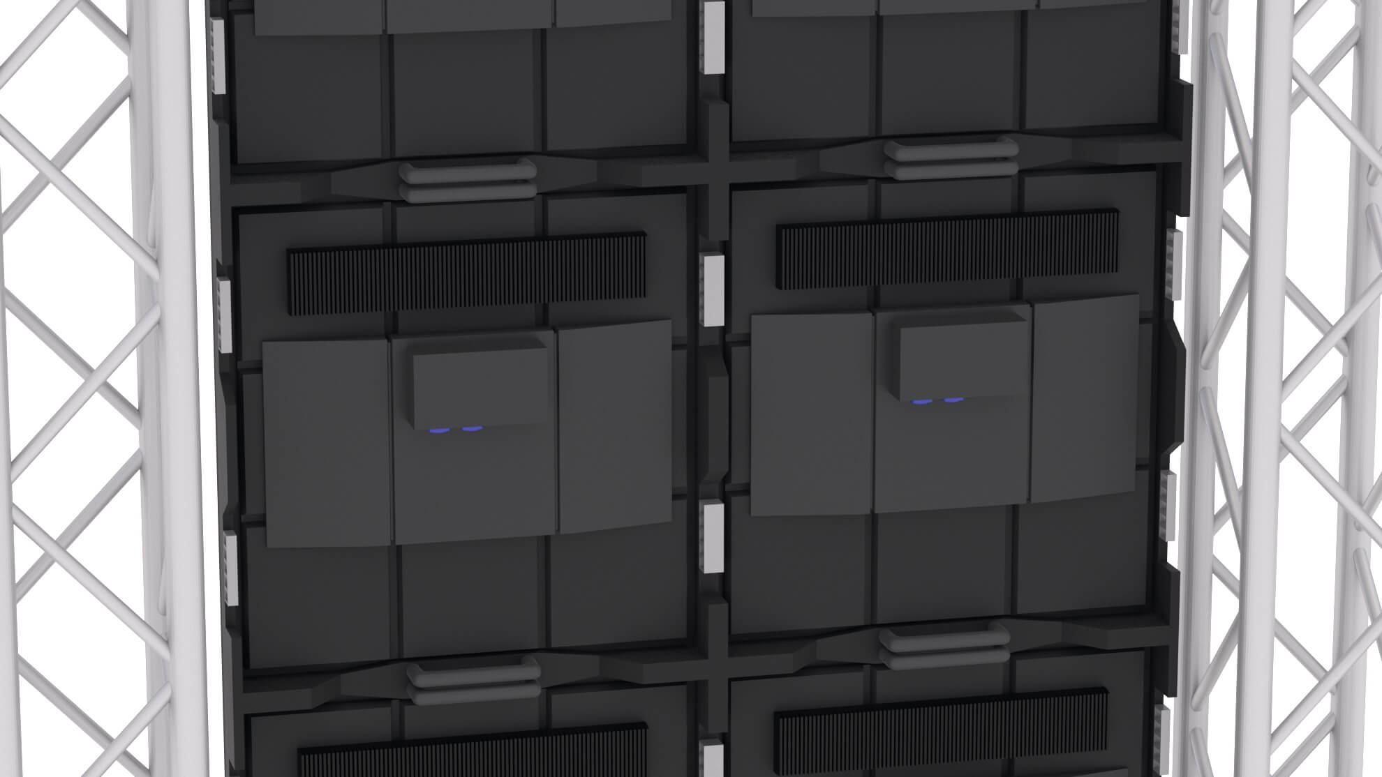 LED Screen Display Panel Monitor and Truss - 3D Model by ALPHA3DST