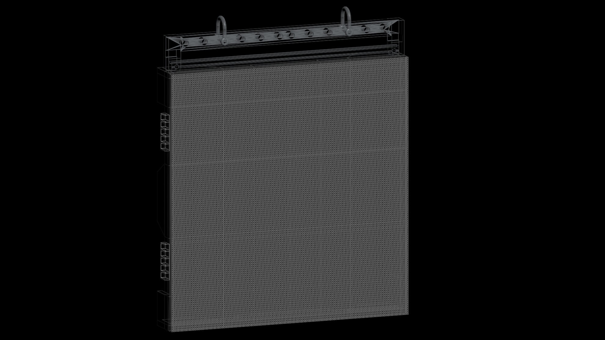 LED Screen Display Panel Monitor With Shackle Fly Bar - 3D Model by ...