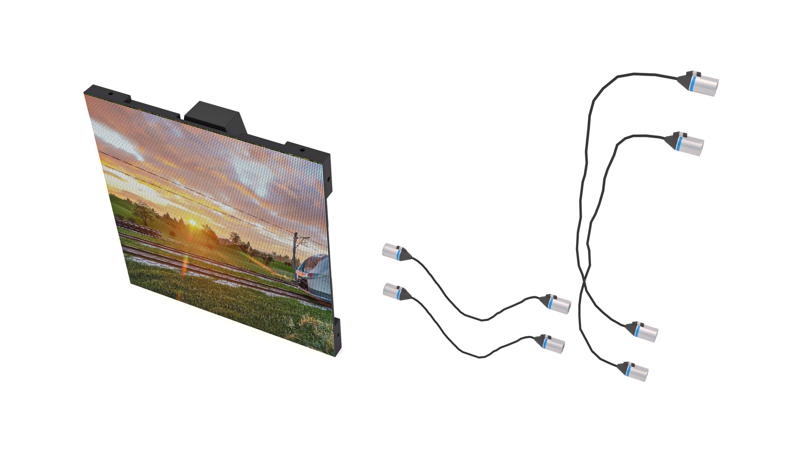 LED Video Wall Display Panel P2 - 3D Model by ALPHA3DST