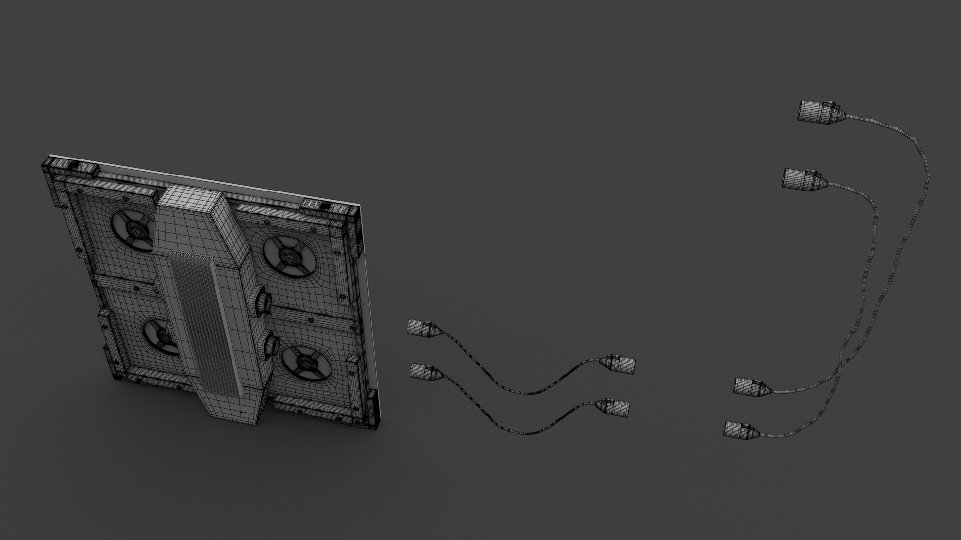 LED Video Wall Display Panel P2 - 3D Model by ALPHA3DST