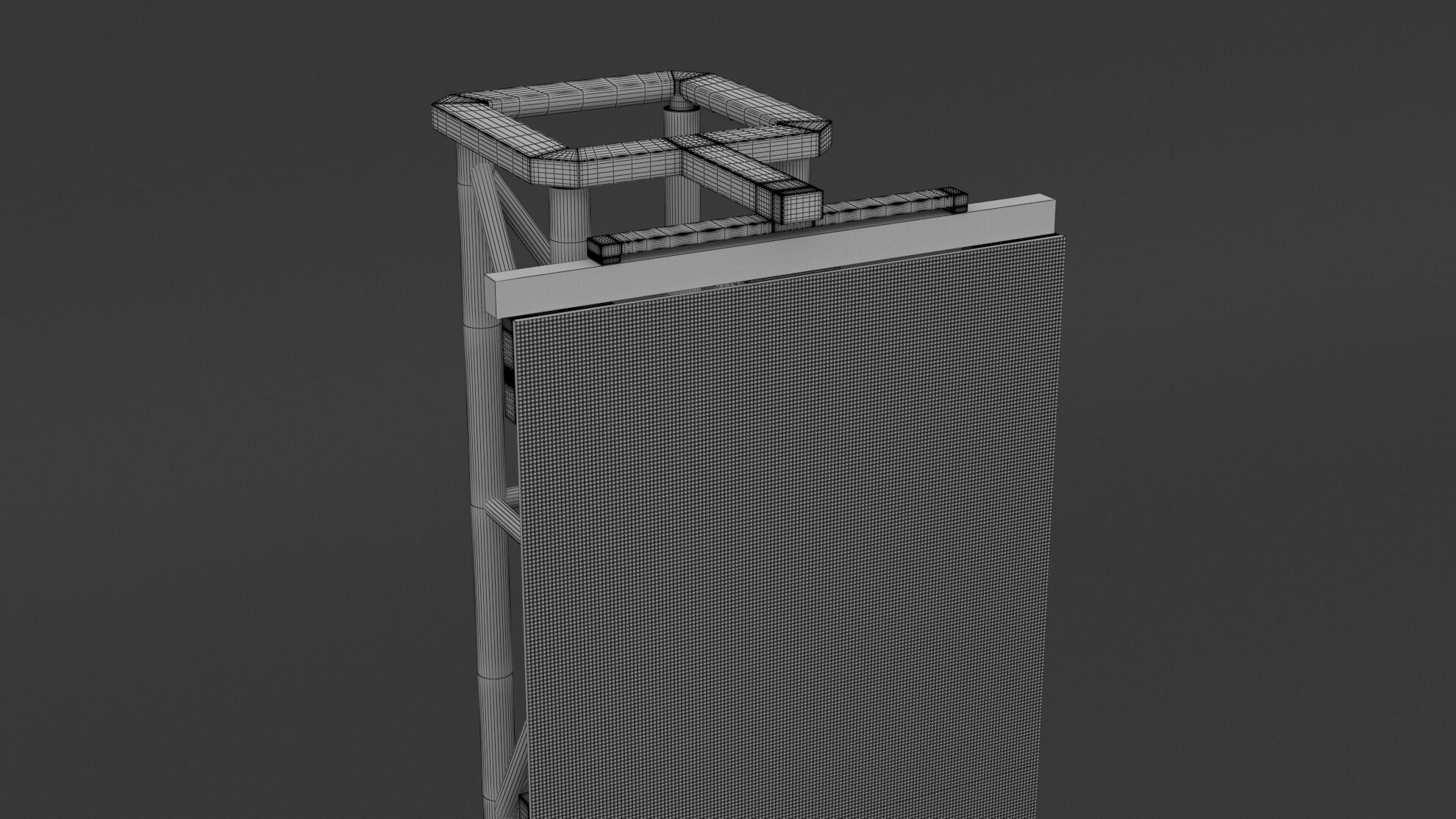 LED Video Wall V2 P2 With Truss - 3D Model by ALPHA3DST