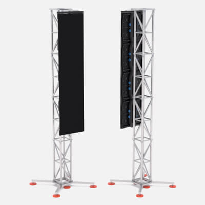 LED Video Wall V2 P2 With Truss - 3D Model by ALPHA3DST