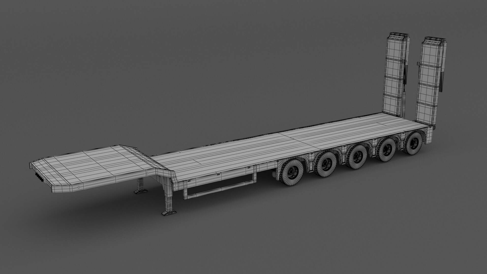 Lowboy Trailer - 3D Model by ALPHA3DST