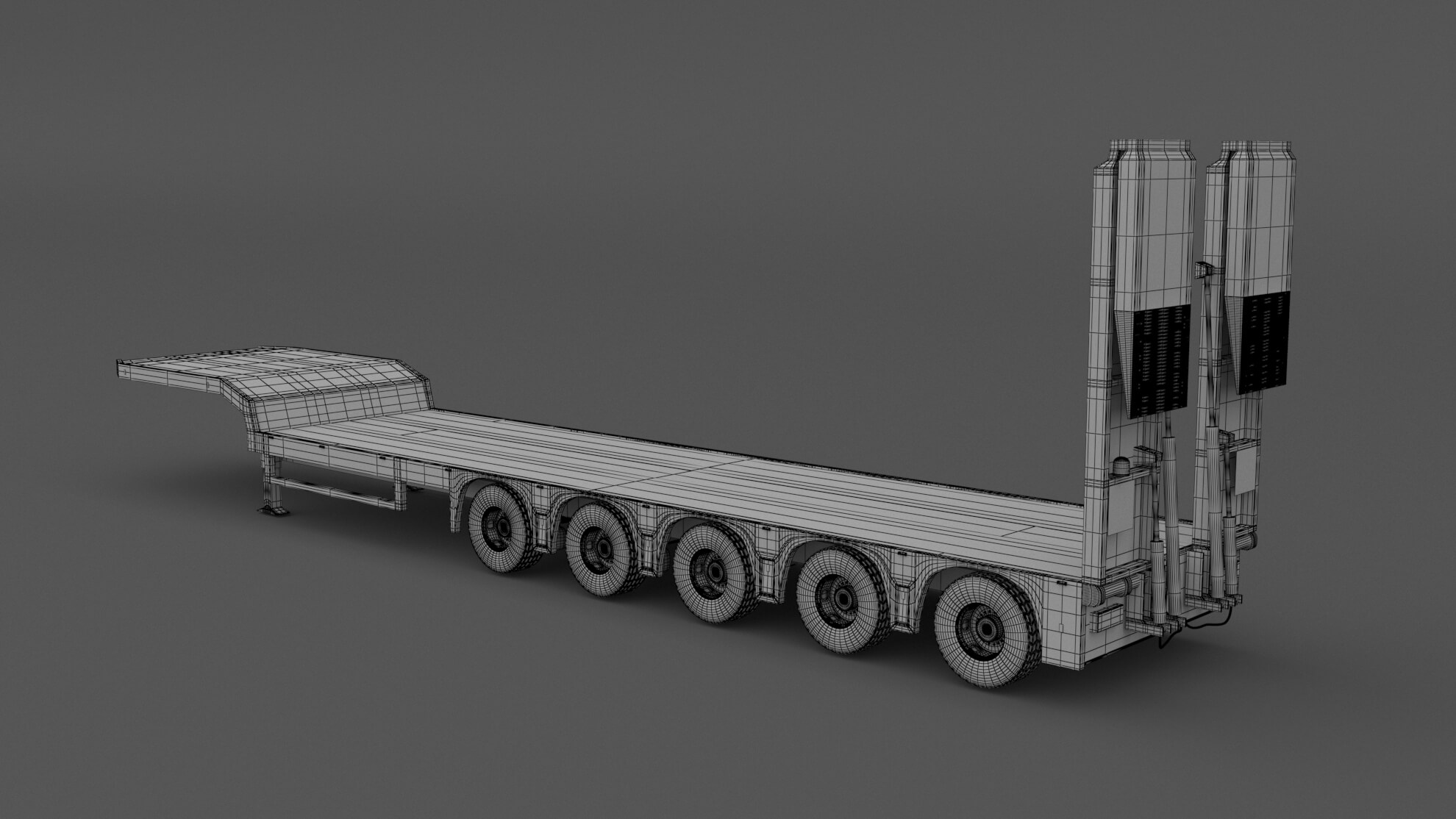 Lowboy Trailer - 3D Model by ALPHA3DST