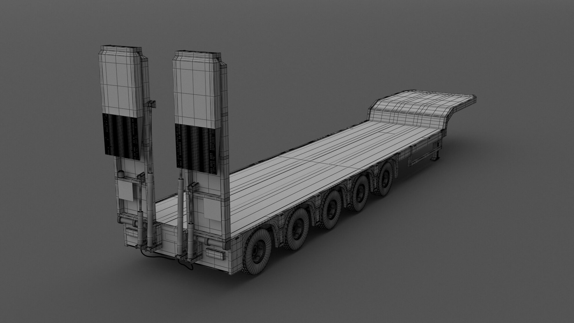 Lowboy Trailer - 3D Model by ALPHA3DST