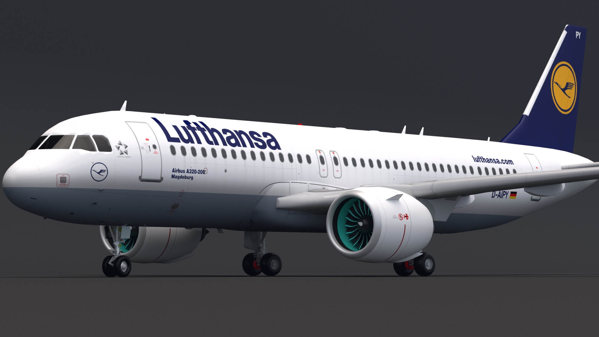 Lufthansa A320 Airbus - 3D Model by ALPHA3DST