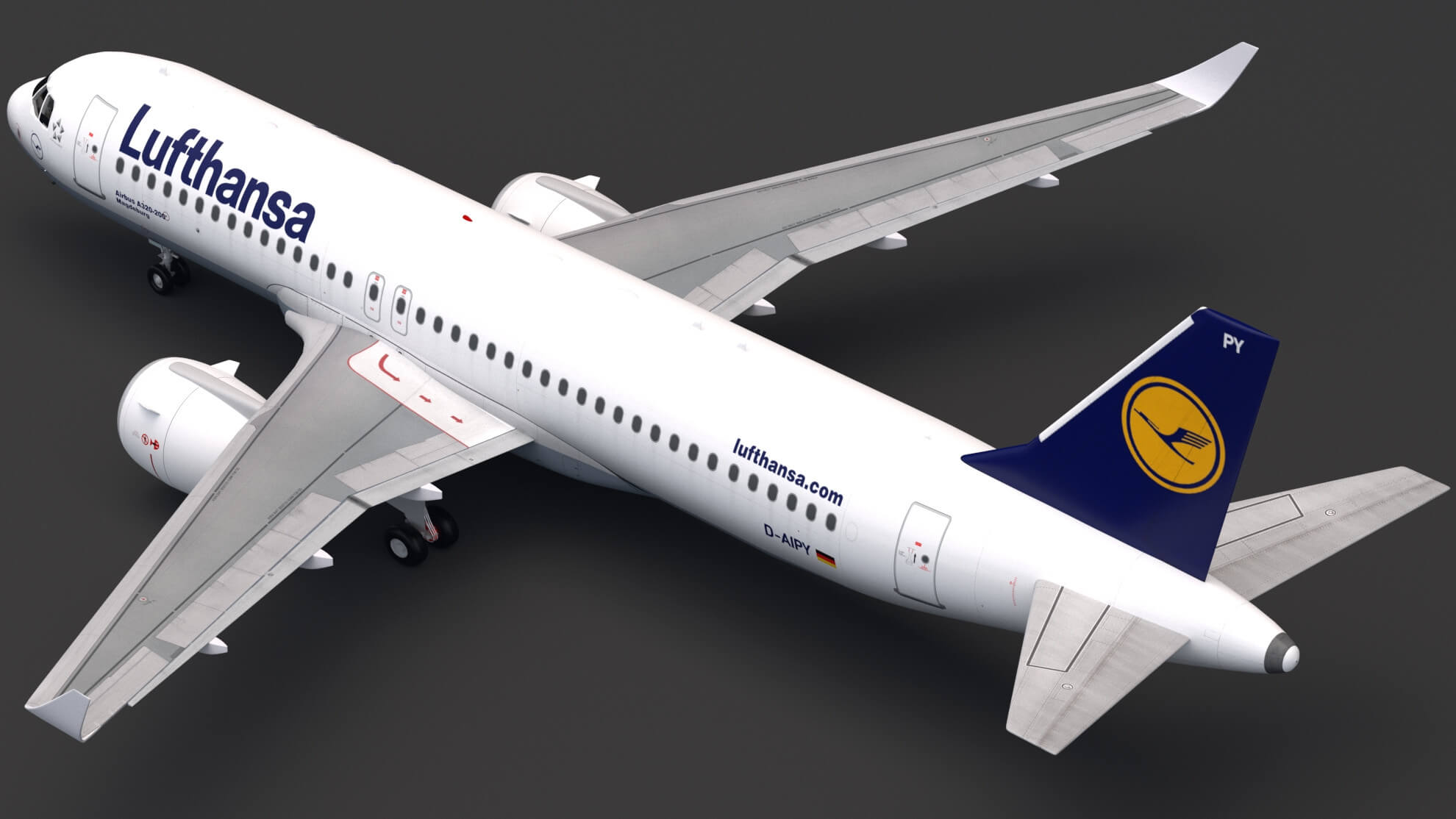 Lufthansa A320 Airbus - 3D Model by ALPHA3DST