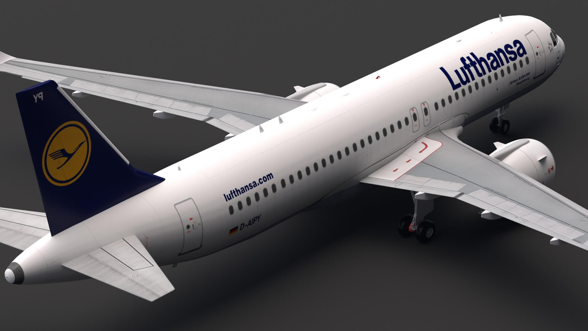 Lufthansa A320 Airbus - 3D Model by ALPHA3DST