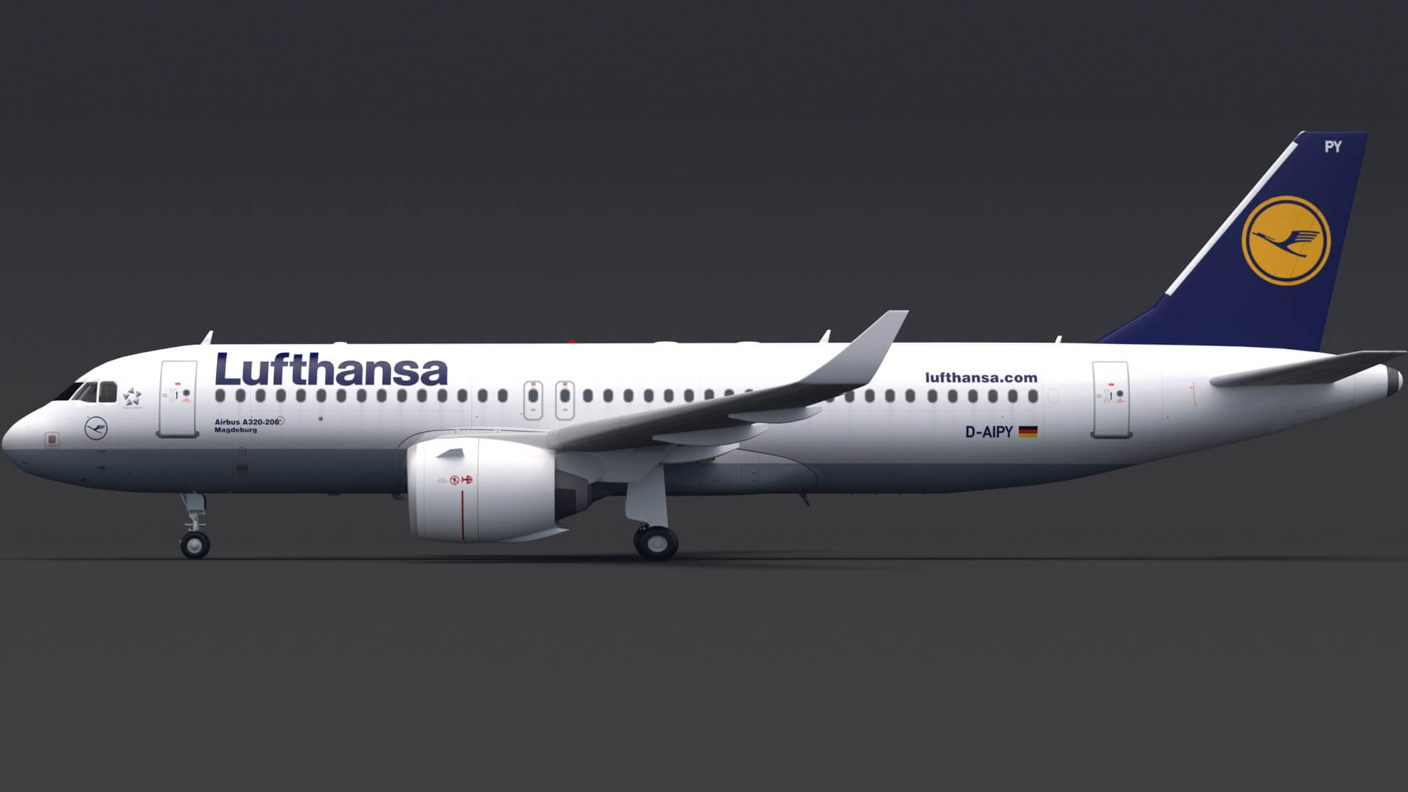 Lufthansa A320 Airbus - 3D Model by ALPHA3DST