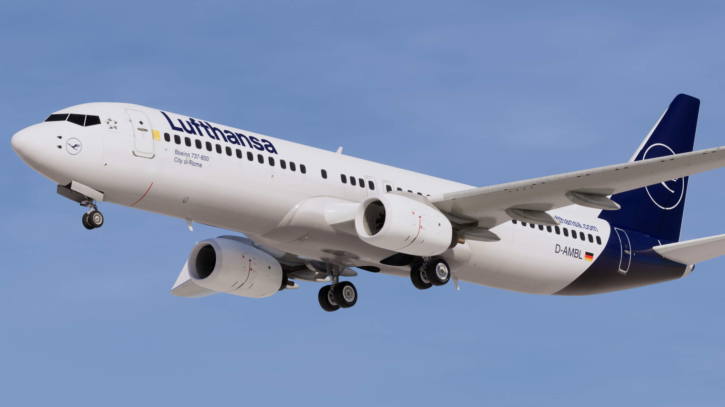 Lufthansa Boeing 737-800 3D Model by ALPHA3DST