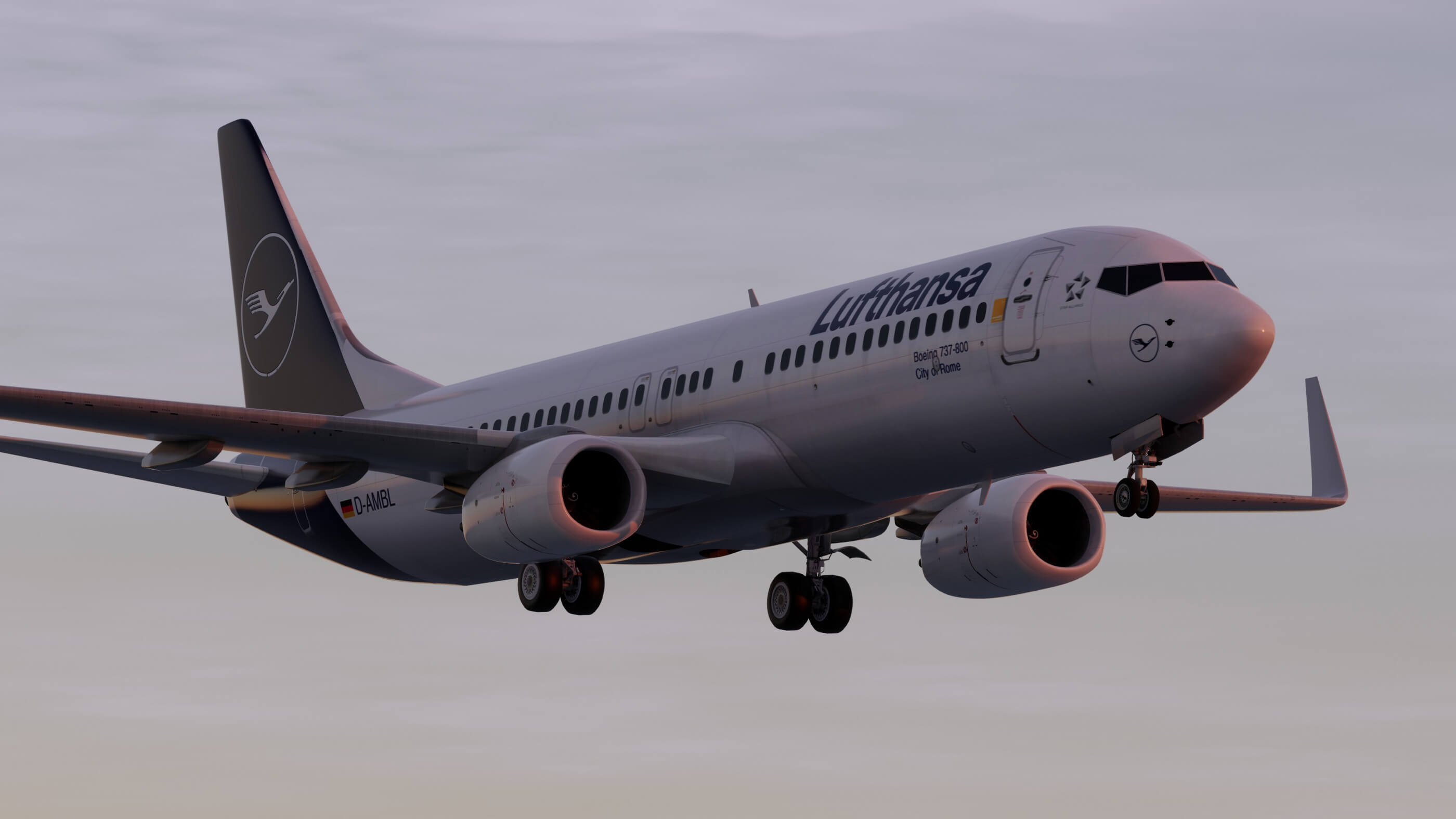 Lufthansa Boeing 737-800 3D Model by ALPHA3DST