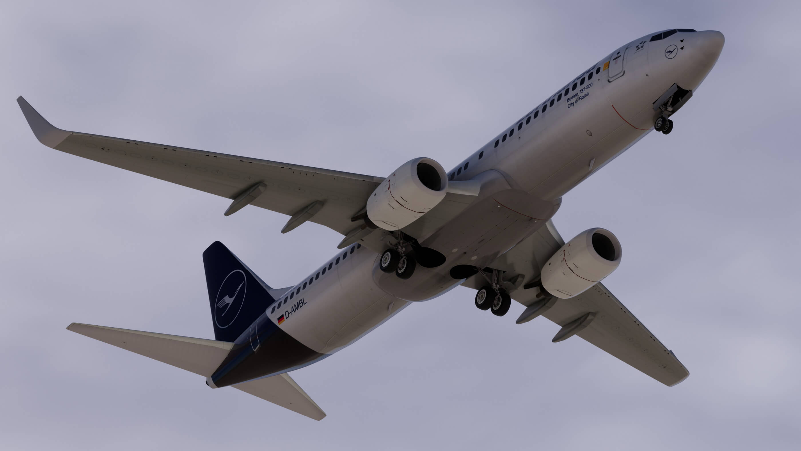 Lufthansa Boeing 737-800 3D Model by ALPHA3DST