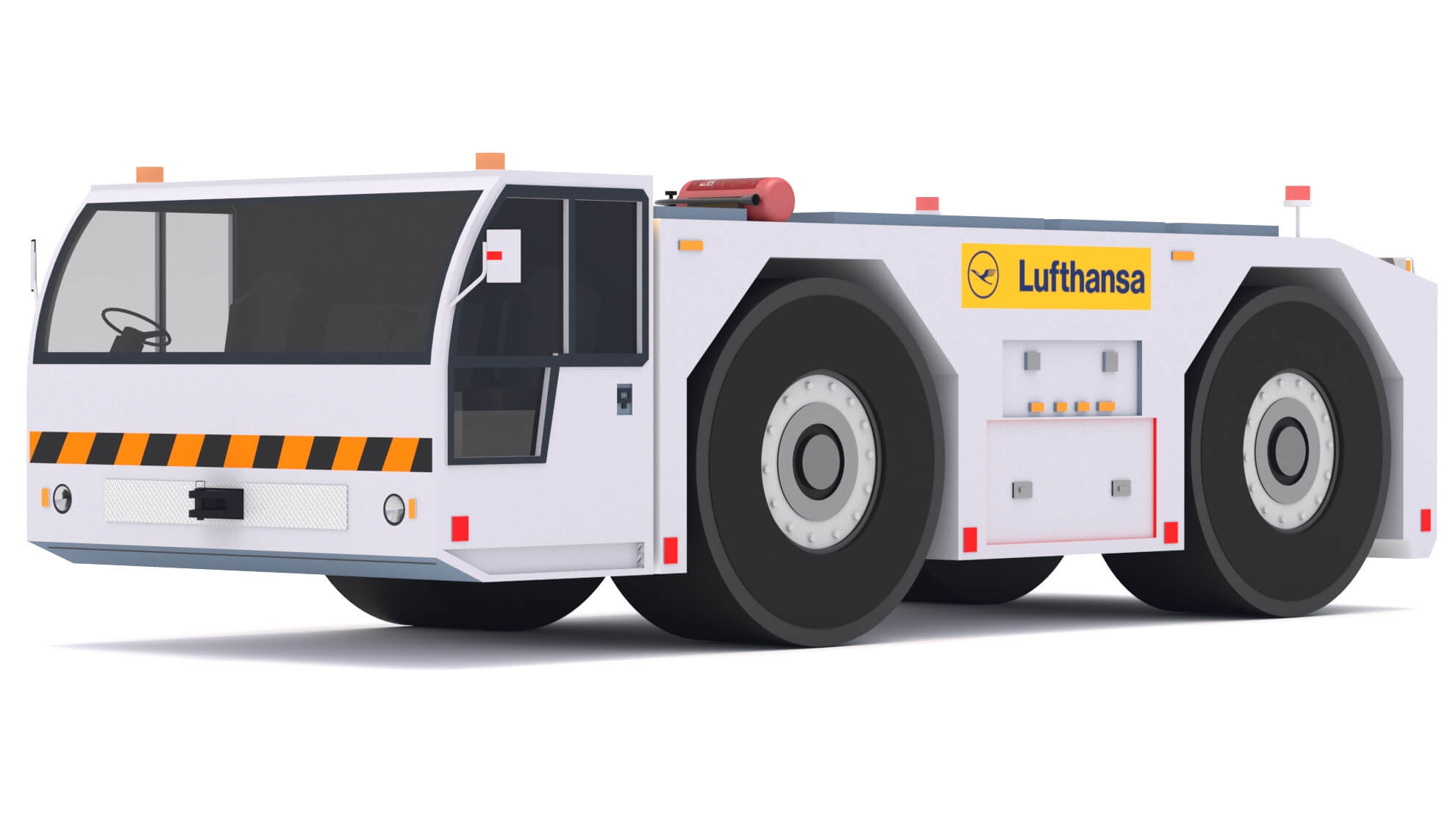 Lufthansa Towing Tractor - 3D Model by ALPHA3DST