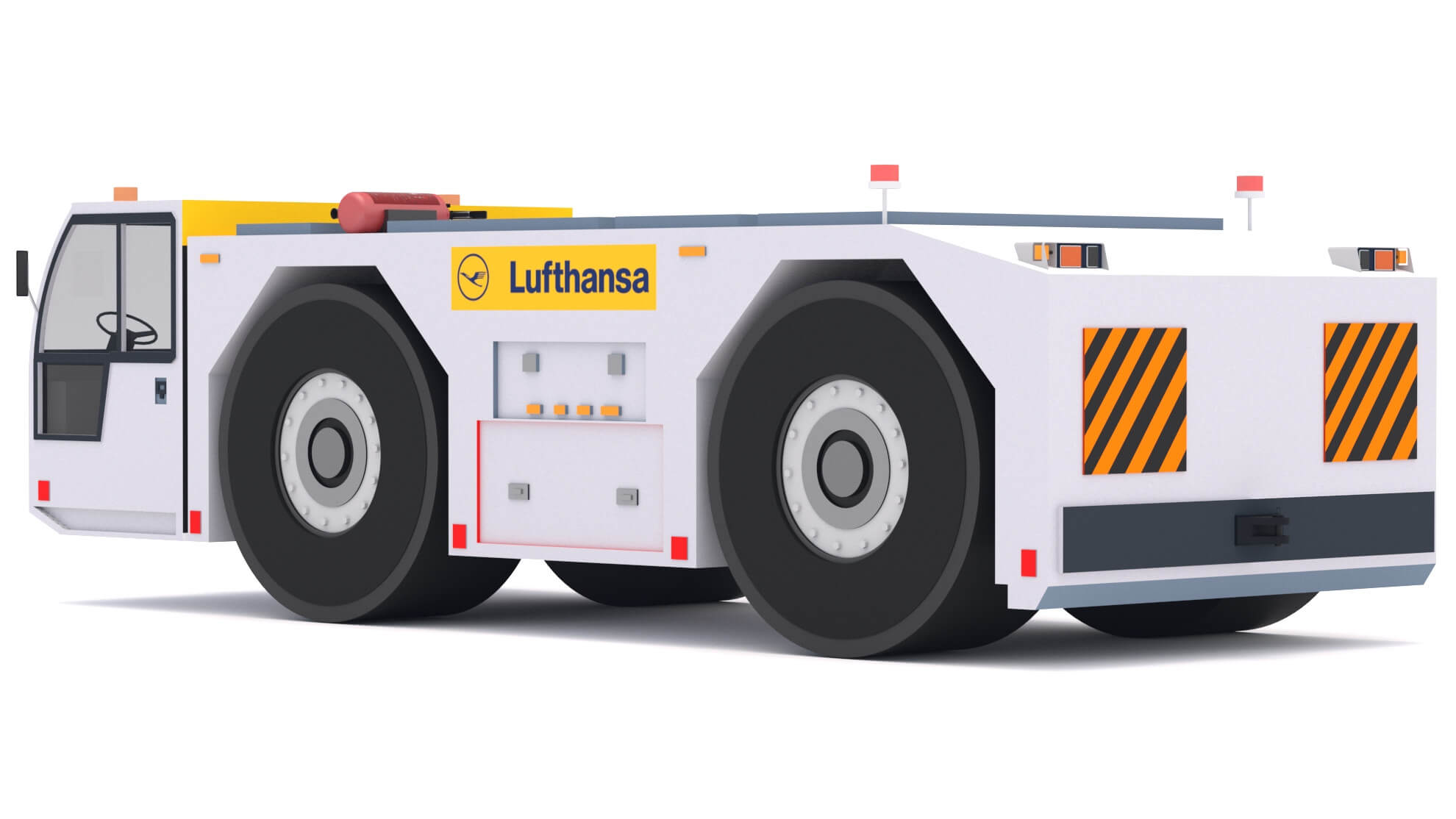 Lufthansa Towing Tractor - 3D Model by ALPHA3DST